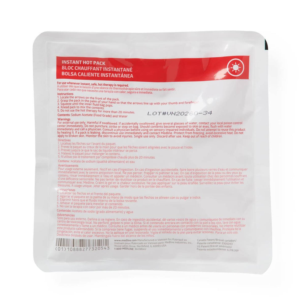 Medline Instant Hot Packs | Fast Relief On-the-Go