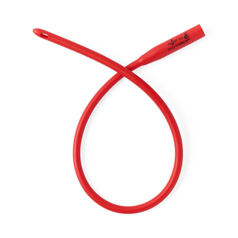 Sterile Red Rubber Urethral Catheter 18FR | Smooth Insertion