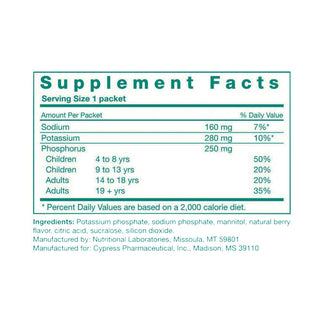 Phos-Nak Powder Box of 100 | Electrolyte Supplement